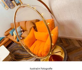 Závěsné křeslo se stojanem, transparentní/stříbrná/šedá, BUBBLE NEW TYP 3