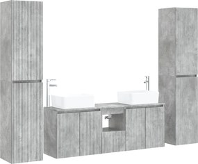 Sada koupelnového nábytku 5 ks Betonově šedá 33 x 34,5 x 160 cm 3406036