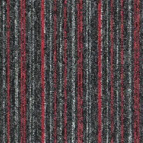 Balta koberce Kobercový čtverec Sonar Lines 4520 červenočerný - 50x50 cm