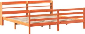 Postel bez matrace voskově hnědá 200 x 200 cm masivní borovice 3306667