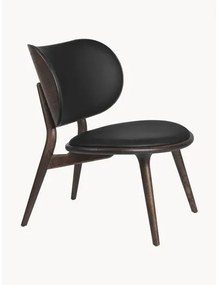 Kožená židle's dřevěnými nohami Rock, ručně vyrobená