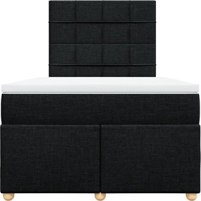 Box spring postel s matrací černá 120x190 cm textil 3291221