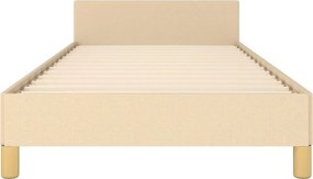 Rám postele bez matrace krémová 100 x 200 cm textil 3125038