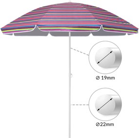 Plážový slunečník Williams 200 cm vícebarevný