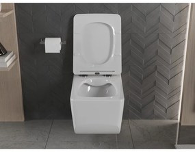 Mexen Vera WC mísa Rimless s pomalu padající deskou slim, duroplast, Bílá - 30164000