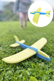 Pěnové nerozbitné letadlo - hračka pro děti Limitovaná edice: světle šedé - žluté