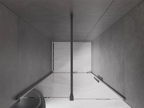 Mexen Velar, posuvné dveře do otvoru 80x200 cm, 8mm čiré sklo, grafitová matná, 871-080-000-01-66