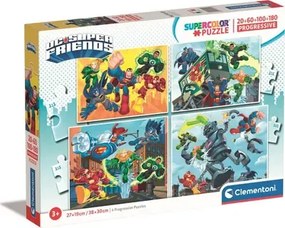 Clementoni PUZZLE DC Super Friends 4v1 / 20+60+100+180 dílků / od 6 le