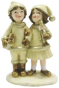 Vánoční dekorace soška dětí s louskáčkem - 10*6*15 cm