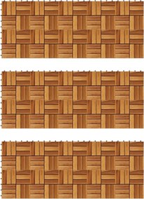 vidaXL Terasové dlaždice 30 ks 30 x 30 cm masivní akáciové dřevo [3054435] Barva: Hnědá
