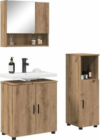 Sada koupelnového nábytku 3 ks Artisanový dub 61 x 35 x 64 cm 3392952