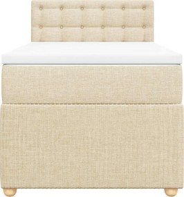 Box spring postel s matrací krémová 80 x 200 cm textil 3289602