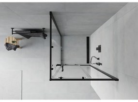 Mexen Rio čtvercový sprchový kout 90 x 90 cm, Průhledné, Černá - 860-090-090-70-00