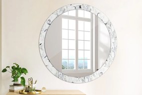 Kulaté zrcadlo s dekorem Jeřáby ptáci fi 90 cm