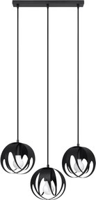 Sollux Lighting Závěsné svítidlo TULOS 3L černé