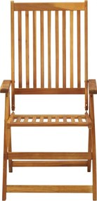 vidaXL Zahradní polohovací židle 3 ks masivní akáciové dřevo [311847] Barva: Hnědá