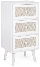 BIZZOTTO bílá komoda MONITEL se 3 šuplíky 0744876