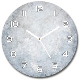 Wallmuralia Skleněné hodiny kulaté Betonové pozadí fi 30 cm