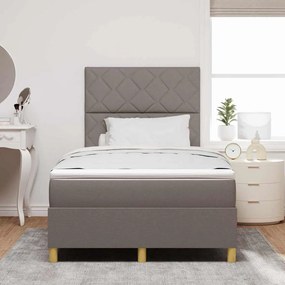 Postel s boxspringem s čelo Taupe 120 x 190 cm textil 3339683