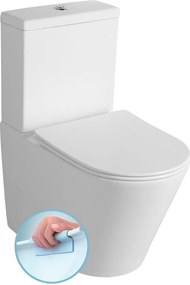 Sapho Sapho, PACO RIMLESS WC kombi mísa s nádržkou včetně splachovací soupravy, spodní/zadní, PC1012WR