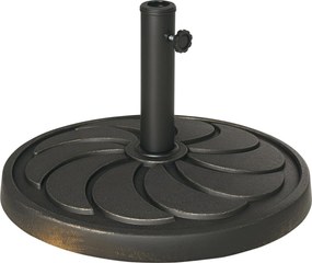 Stojan na slunečník Outsunny, 18 kg, kulatá základna pro slunečníky s průměrem Ø38/48 mm, kulatý stojan na zahradní slunečník na balkon, pryskyřice, b