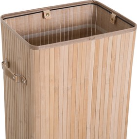 HOMCOM Slim Prádelní Koš s Víkem 72L Skladný Koš s Rukojetí, Odlitelný Prádelní Sáček, Prádelní Box pro Prádelnu, Ložnici, Koupelnu