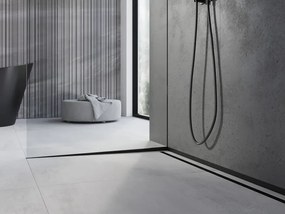 Mexen Line-B lišta na sklo 180 cm levá, černá matná, 187004180L