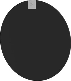 HOMCOM nástěnné zrcadlo 60 x 60 cm kulaté koupelnové zrcadlo s hliníkovým rámem, dekorativní zrcadlo do koupelny obývacího pokoje předsíně ložnice če…
