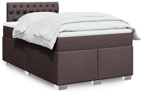 Box spring postel s matrací tmavě hnědá 120x190 cm textil 3288137