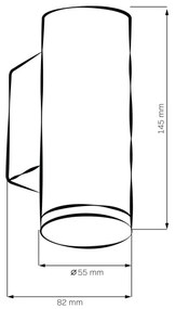 LED RGBW Stmívatelné koupelnové nástěnné svítidlo TURYN 1xGU10/6,5W/230V IP44 bí