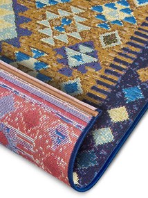 Hanse Home Collection koberce Kusový koberec Cappuccino 105874 Peso Yellow Purple - 80x165 cm