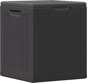 Zahradní úložný box 90 l černý PP ratan 151227