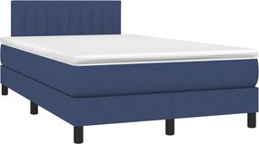 Box spring postel s matrací a LED modrá 120x190 cm textil 3270059