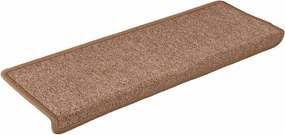 Schodové rohože 30 ks 65 x 21 x 4 cm hnědé s obdélníkovým okrajem 3365776