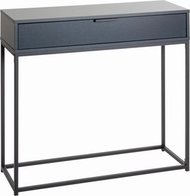 XXXLutz KONZOLOVÝ STOLEK, antracitová, černá, kov, kompozitní dřevo, 80/28/77 cm - Online Only konferenční stolky - 001931044006