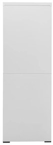 Kancelářská skříň světle šedá 90 x 46 x 134 cm ocel - Default Title