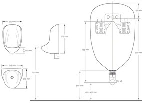 EcoStep 30013 - Bezvodý pisoár P10 keramika/bílá