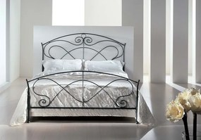 Nábytek ATIKA s.r.o. Kovová postel HERMÍNA Povrchová úprava: stříbrná RAL 9006, Rozměr: 160 x 200 cm