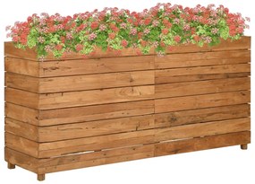 vidaXL Marketos Vyvýšený záhon 150x40x72 cm recyklované teakové dřevo a ocel