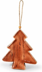 Závěsná vánoční ozdoba GLAZE TREE 16 cm, hnědá