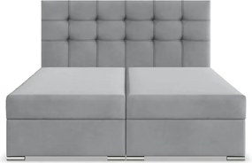 Manželská postel ELDA Velvet 180×200 cm světle šedá