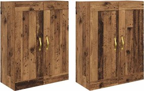 Nástěnná skříň 2 ks Staré dřevo 69,5 x 34 x 90 cm 3402689