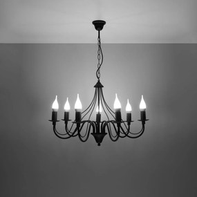 Sollux Lighting Lustr MINERWA 7 černý