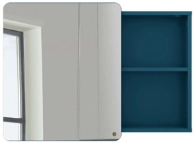 OnaDnes -20% Tmavě modrá lakovaná koupelnová zrcadlová skříňka Tom Tailor Color Bath 58 x 80 cm