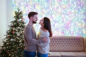 Světelný závěs 300 micro LED s dálkovým ovládáním 300×300 cm