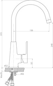 Novaservis Titania Smart Páková dřezová baterie, chrom, 98713,0