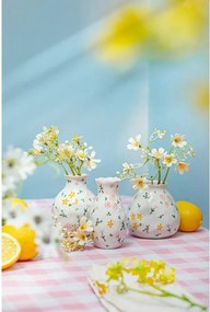 Krémové vázy v sadě 3 ks z kameniny (výška 10 cm) Ditsy Floral – Sass &amp; Belle