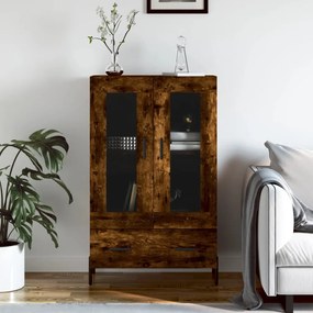 Skříň highboard kouřový dub 69,5 x 31 x 115 cm kompozitní dřevo