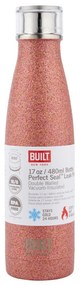 Kitchen Craft Termoska Built Rose Gold Glitter 500 ml, růžová barva, kov