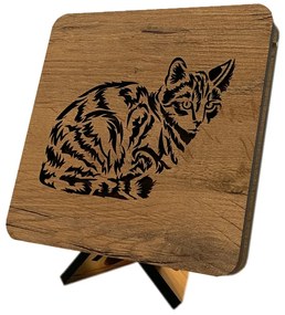 Li-Go "Kočka" lampa 19x19cm provedení povrchu: dub světlý